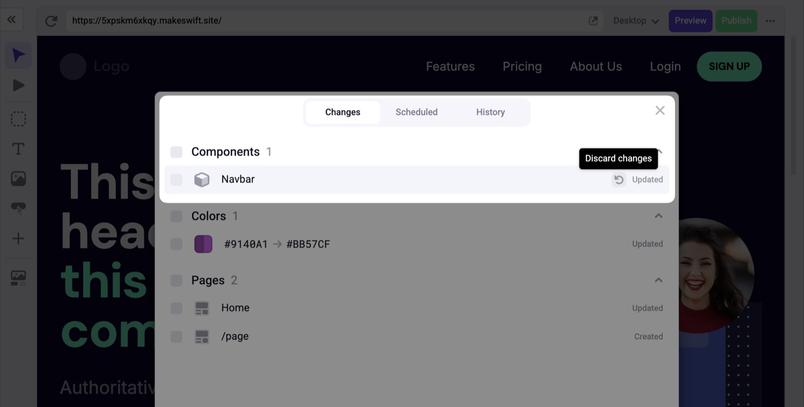 Discard changes, faster support, and performance improvements